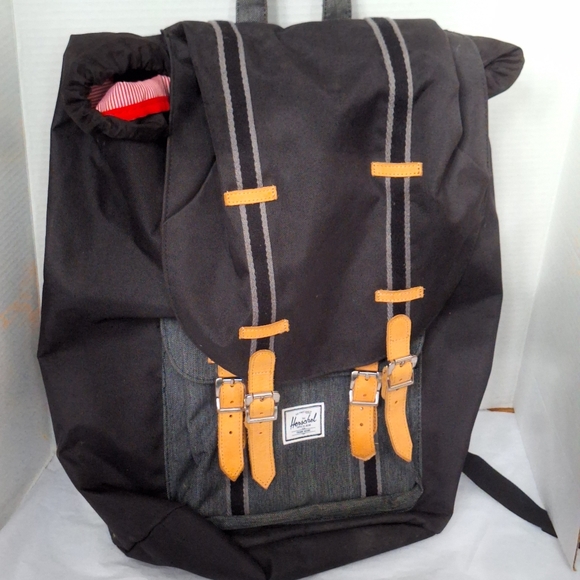 Herschel Supply Company | Bags | Herschel Little American Black W Red ...